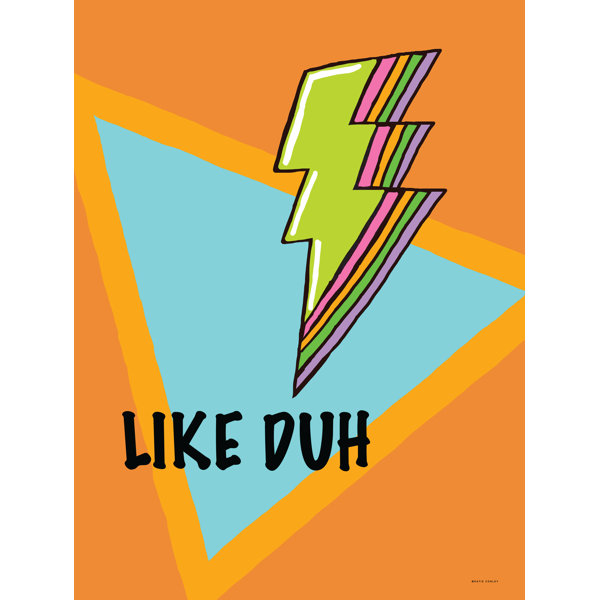 Ebern Designs " 80s Like Duh Lightening Bolt " by Katie Conley Art on ...