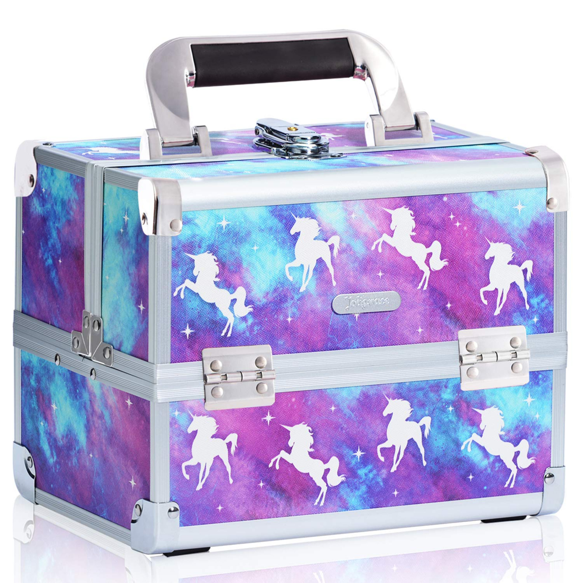 Trinx Makeup Train Case Cosmetic Box Portable Makeup Organixer Case ...