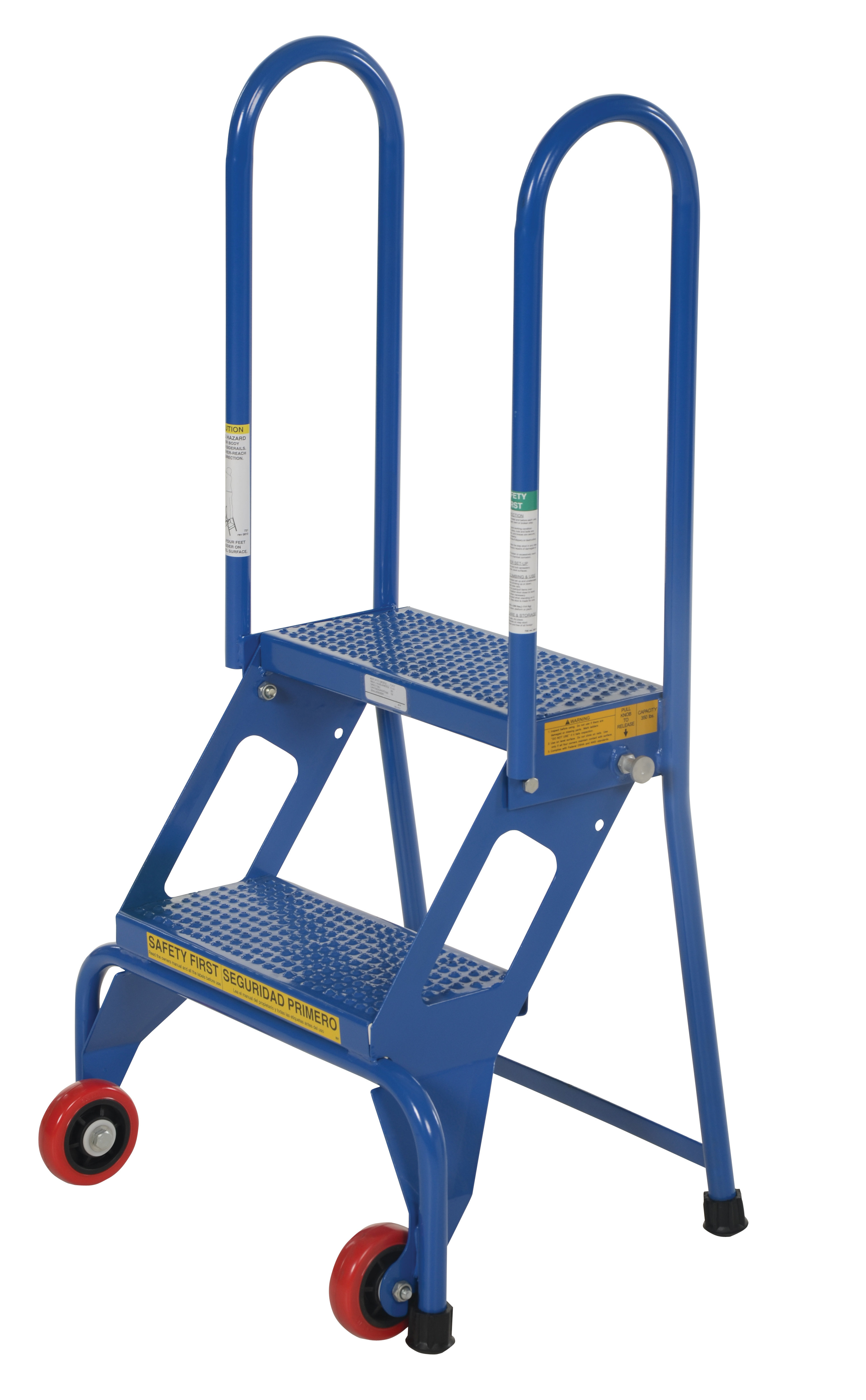 WFX Utility™ Coggeshall 2 - Step Steel Folding Rolling Ladder | Wayfair