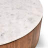 Birch Lane™ Cornelius Wood and Marble Round Coffee Table | Wayfair