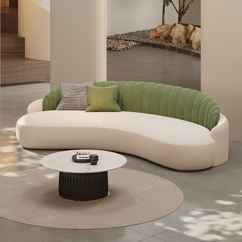 Walkoly Modern Simple Curved Living Room Sofa | Wayfair