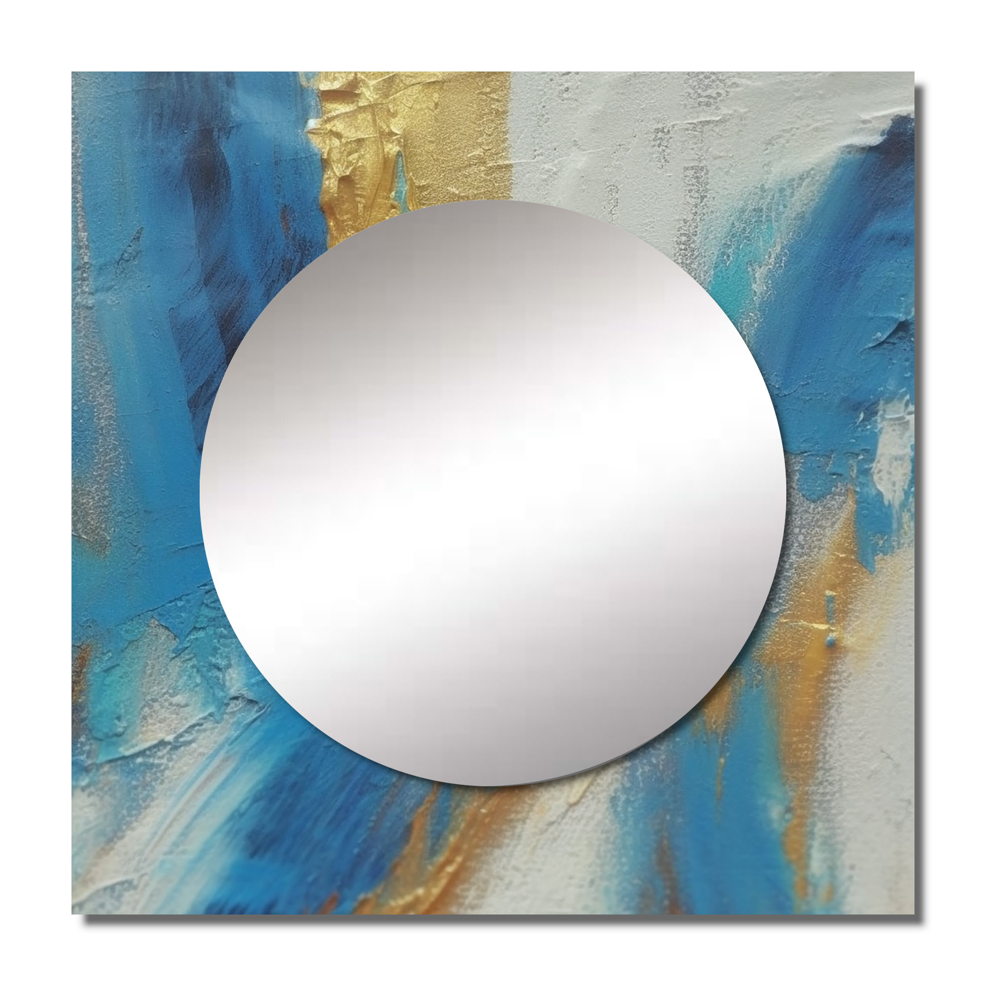 East Urban Home Pavilus - Abstract Large Square Mirror For Wall Art ...
