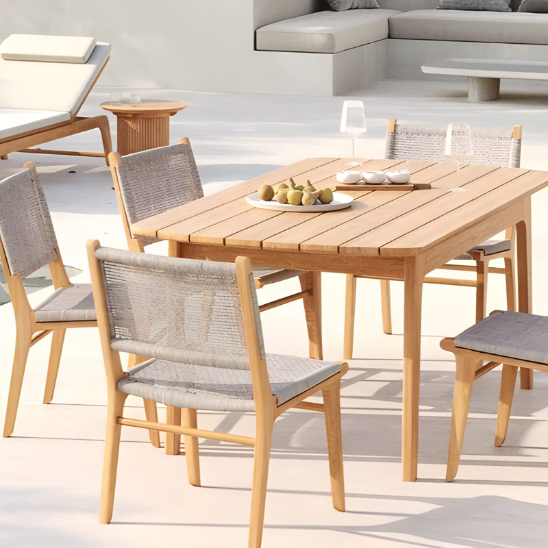 Bali Teak Collective Zen Dining Chair – Grey | Wayfair