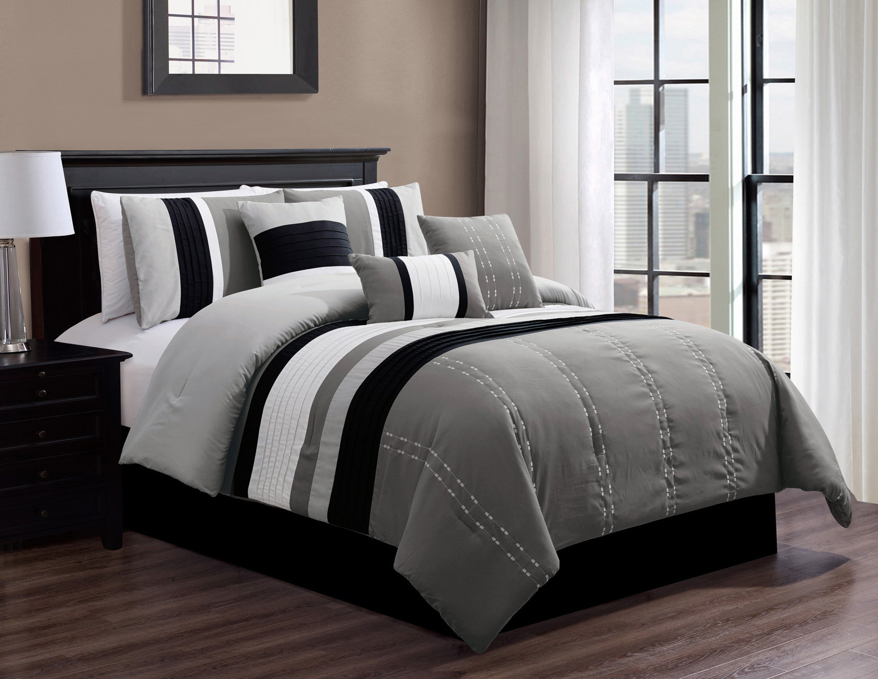 Safdie & Co. Inc. Luxury Bedding Collection Microfiber Modern ...