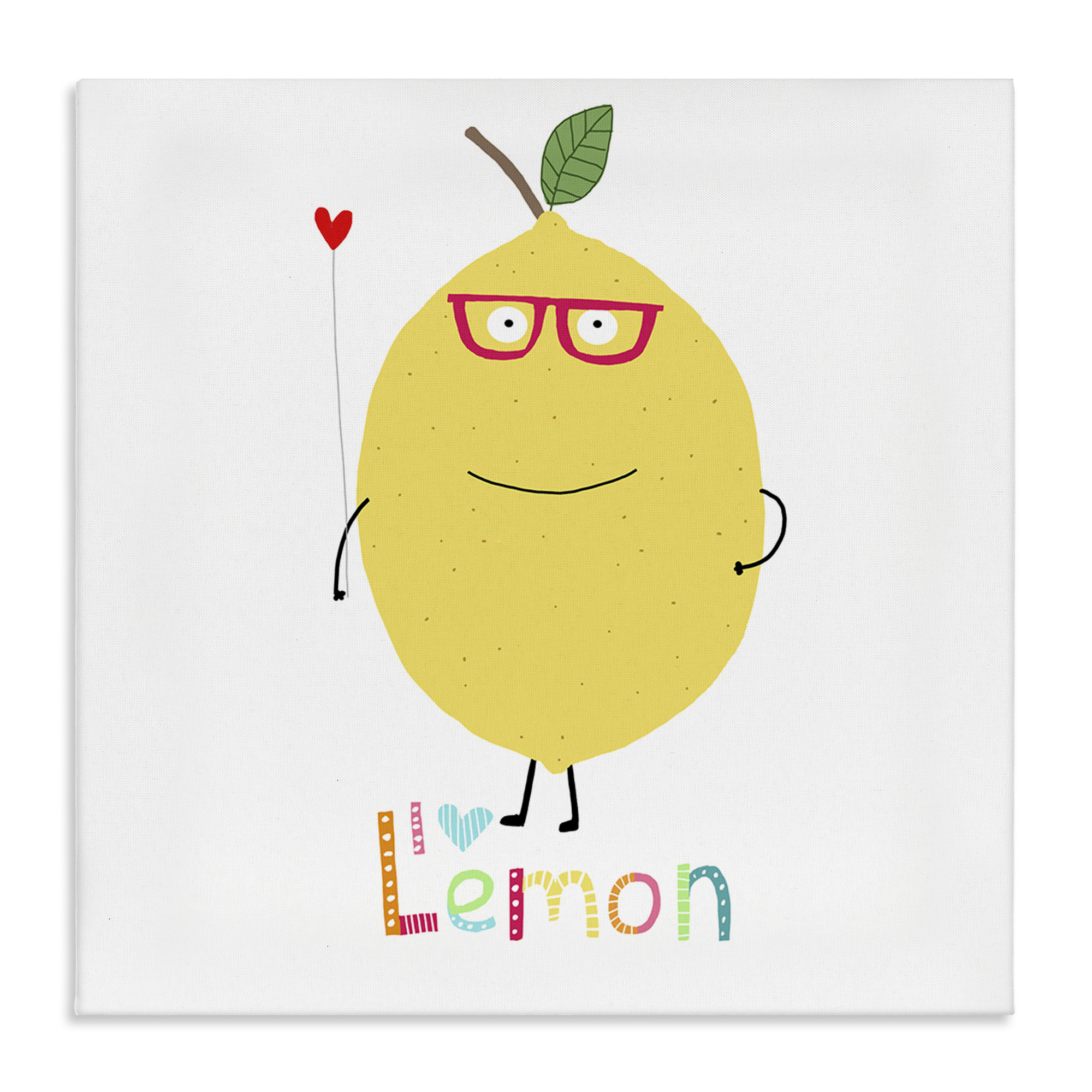 Trinx Fun Smiling Lemon Canvas Wall Art by Carla Daly | Wayfair