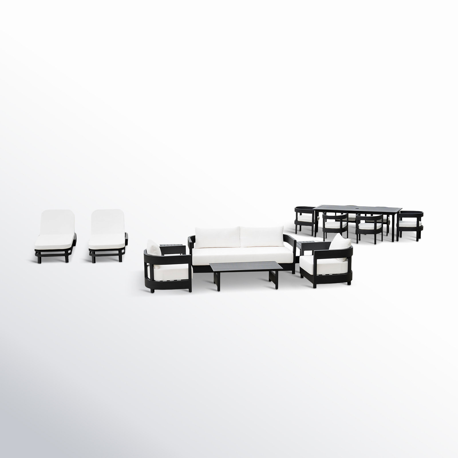Joss & Main Everlee 15Pc Outdoor Estate Collection, White & Reviews ...
