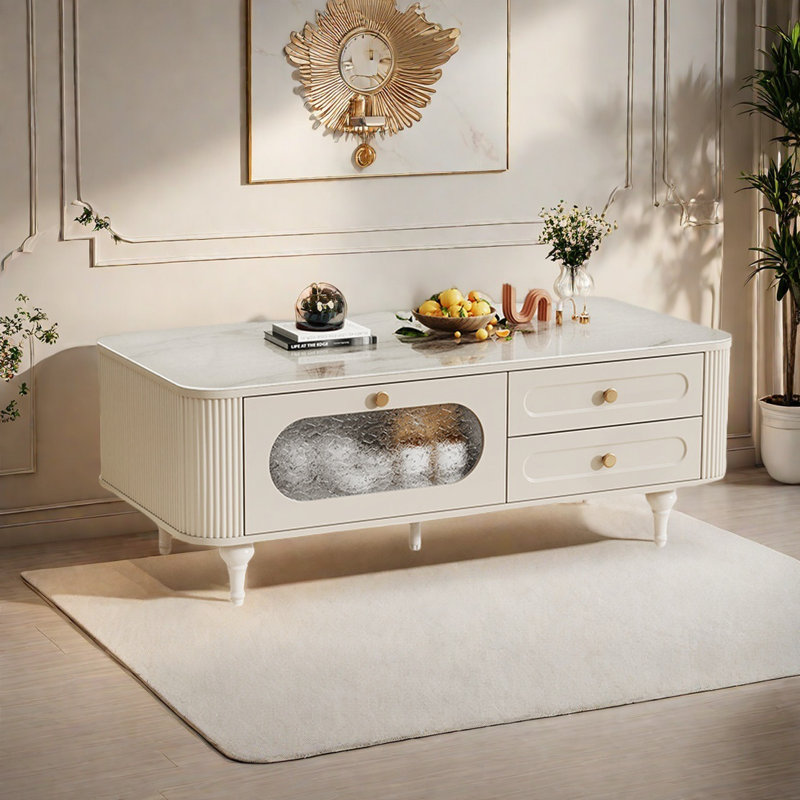 AWORET Premium American cream end table | Wayfair