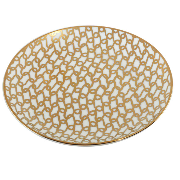 Certified International Mosaic Gold Set of 6 Plated Canape Plates 6in ...