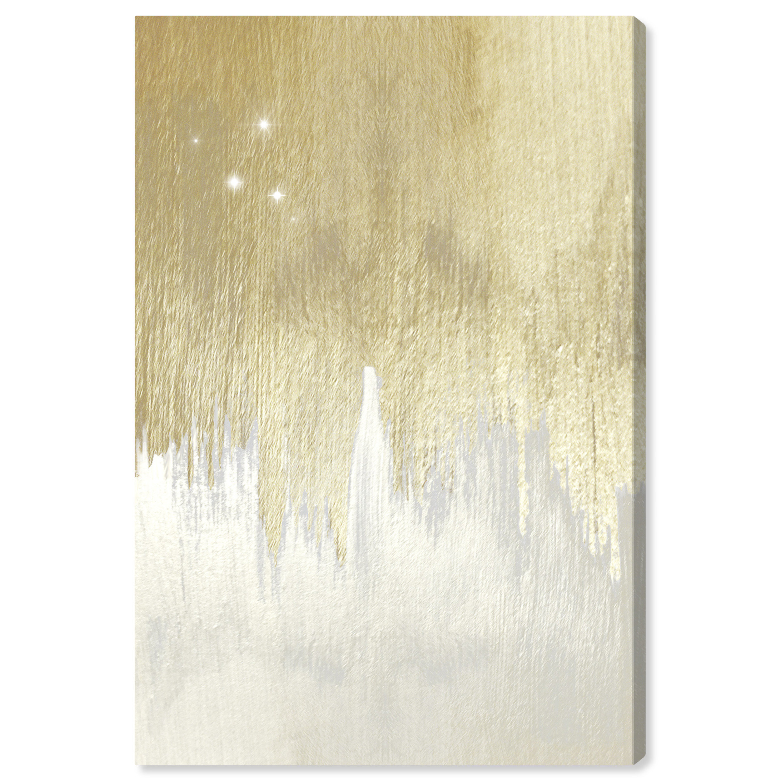 Oliver Gal Prints Golden White Starry Night, Glam Starry Night Modern ...