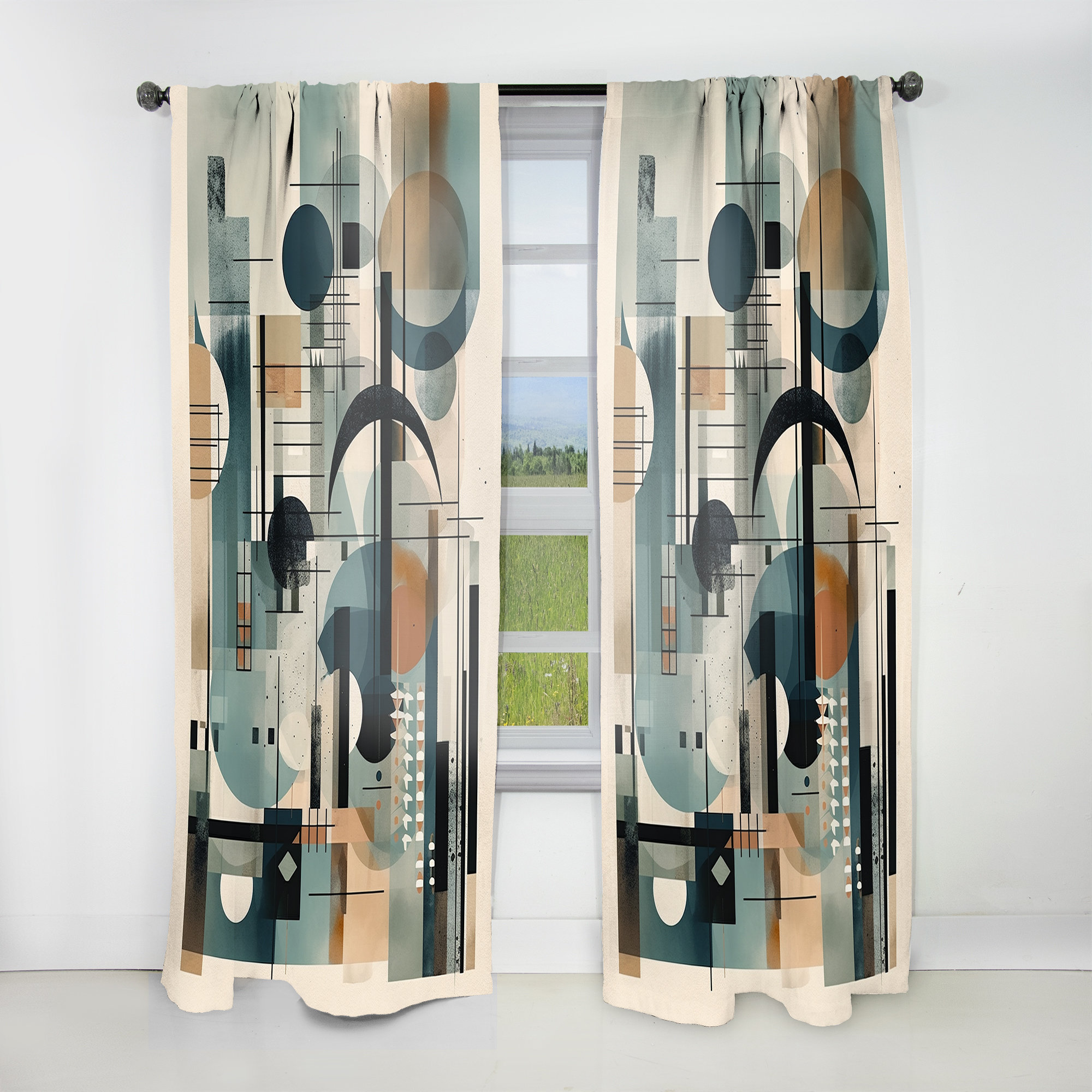 East Urban Home Joyelle - Blue Orange Minimalism Quiet Depths ...