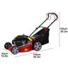 Benzara 20'' Gas Self Propelled Lawn Mower, 144Cc Engine 4-Stroke Push ...