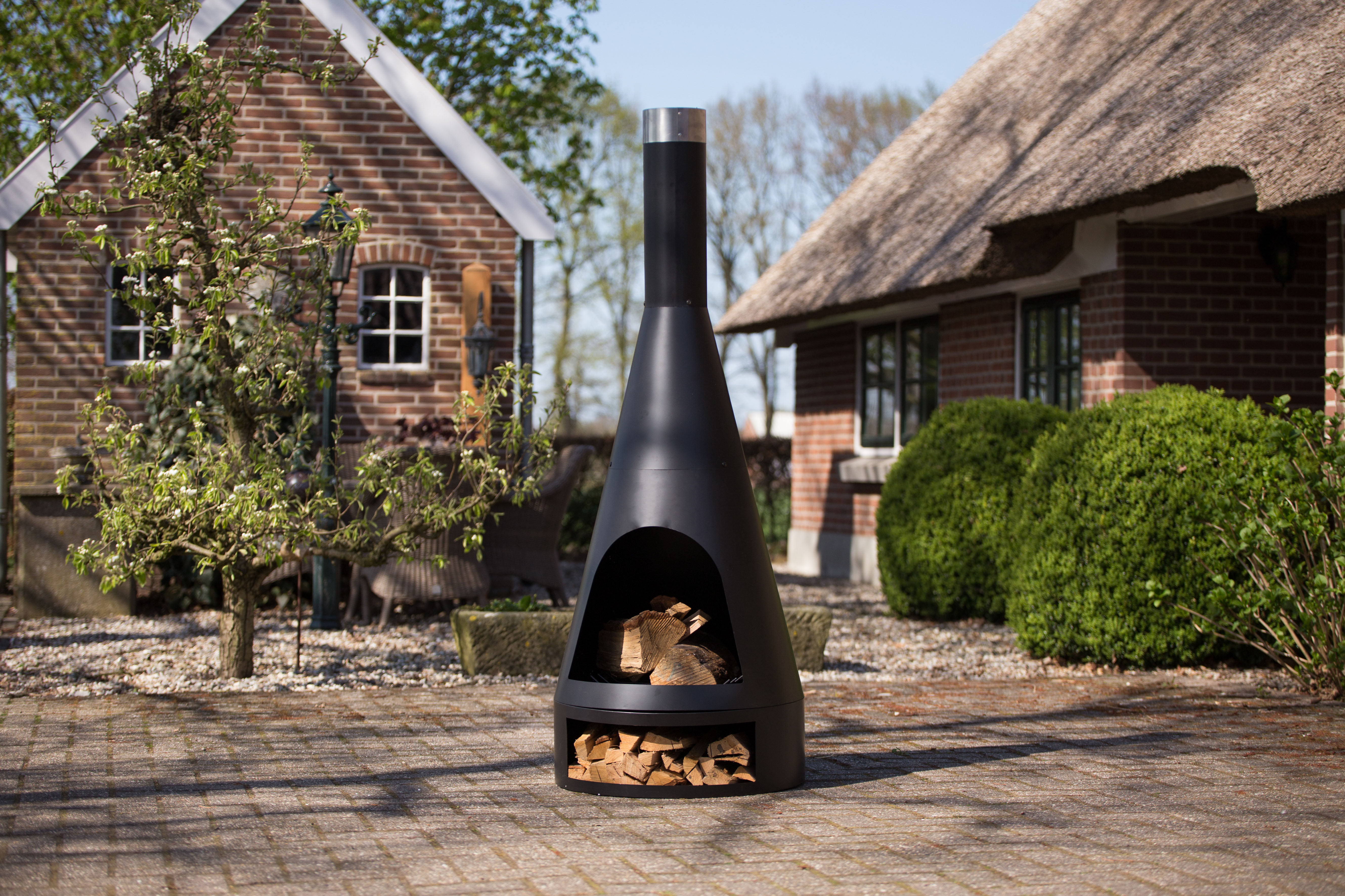 Redfire Kingston Clay Wood Burning Outdoor Chiminea | Wayfair.co.uk