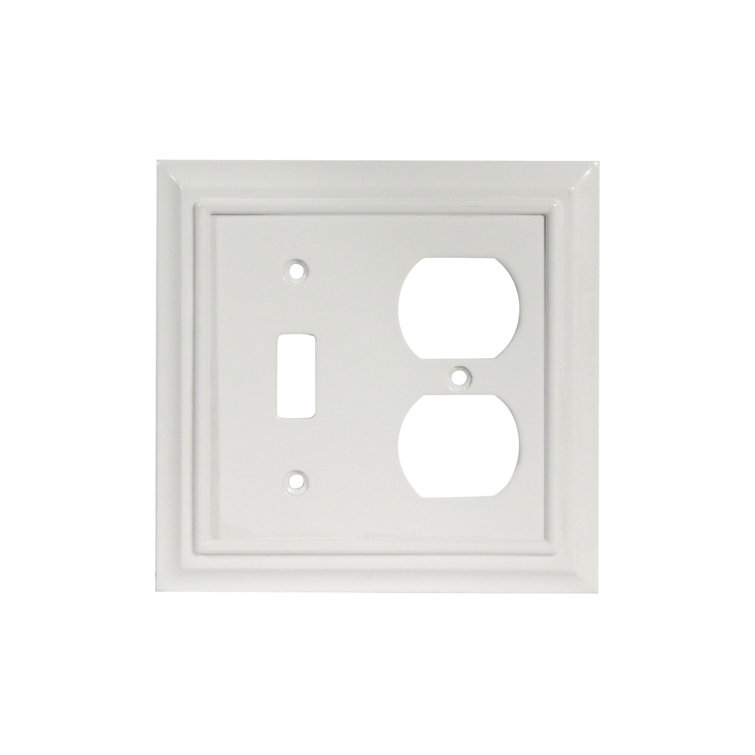 CKP Classic 3-Gang Toggle Light Switch / Duplex Outlet Combination Wall ...
