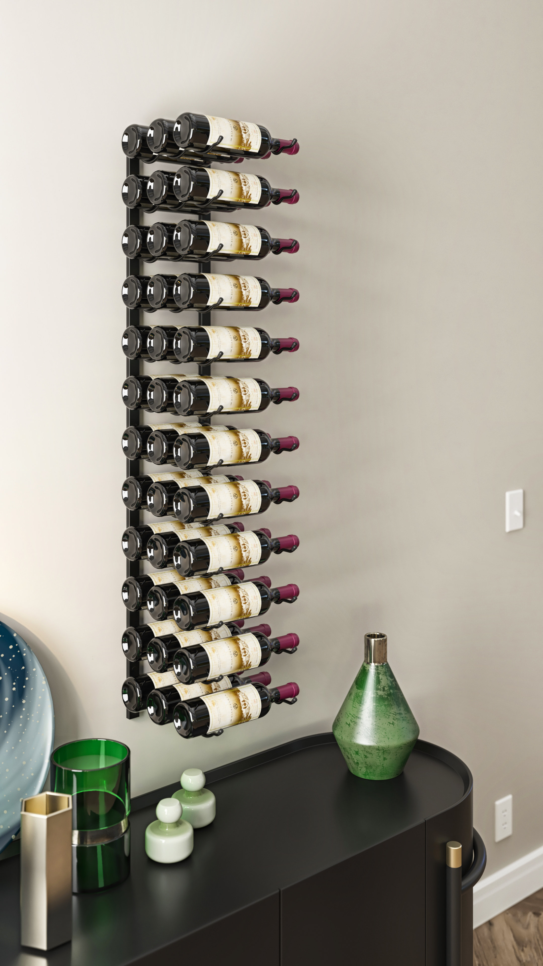 Rebrilliant Indurial Wall Mounted 36-Bottle Wine Rack & Reviews ...