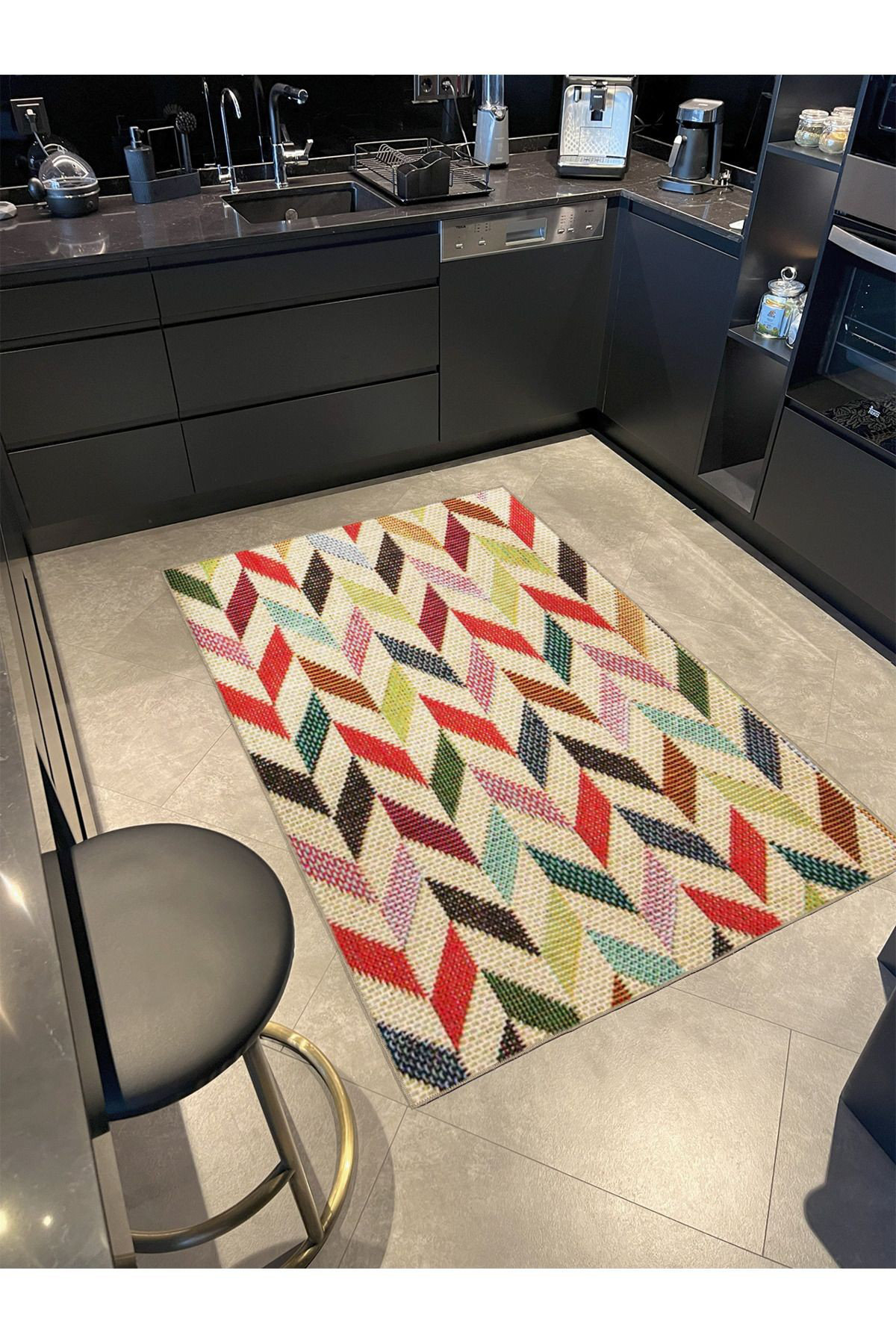 Hokku Designs Cross Geometric Trapezoid Pattern Woven Base Machine ...