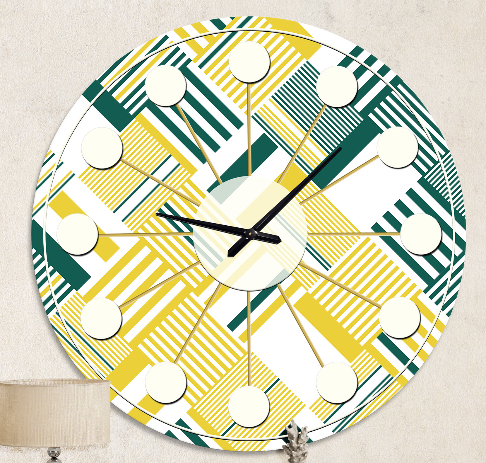 East Urban Home Abstract Diagonal Stripe Pattern - Mid-Century Modern ...