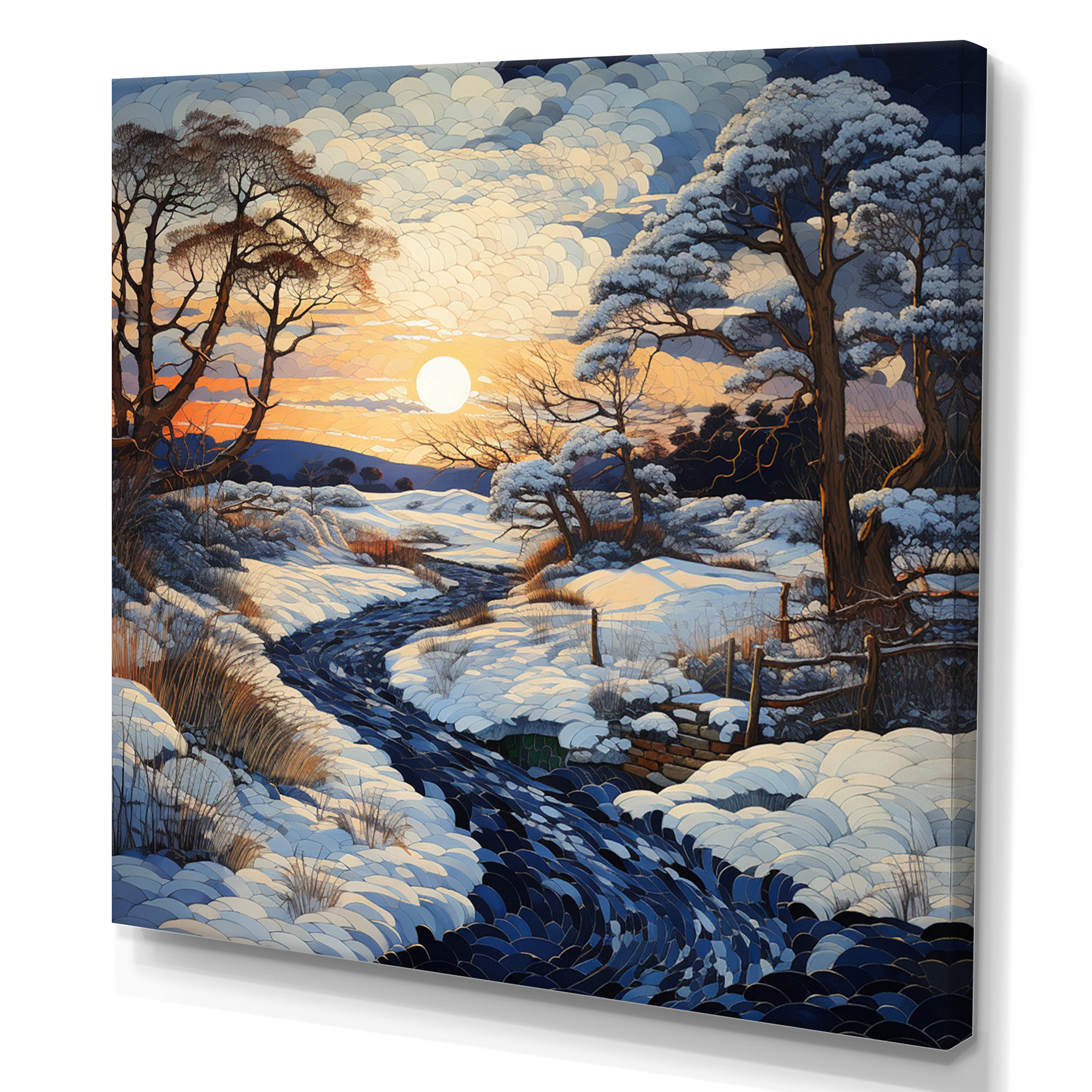 Red Barrel Studio® Snow Winters Sunset Solitude - Print | Wayfair