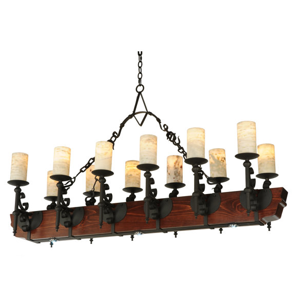 Meyda Lighting Rustic Lodge 15 - Light Wrought Iron Kitchen Island ...