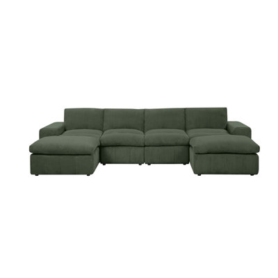 Willa Arlo Interiors Tondreau 6 - Piece Corduroy Sectional & Reviews ...