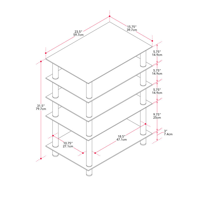 Ivy Bronx Tiers Media Component Stand | Wayfair