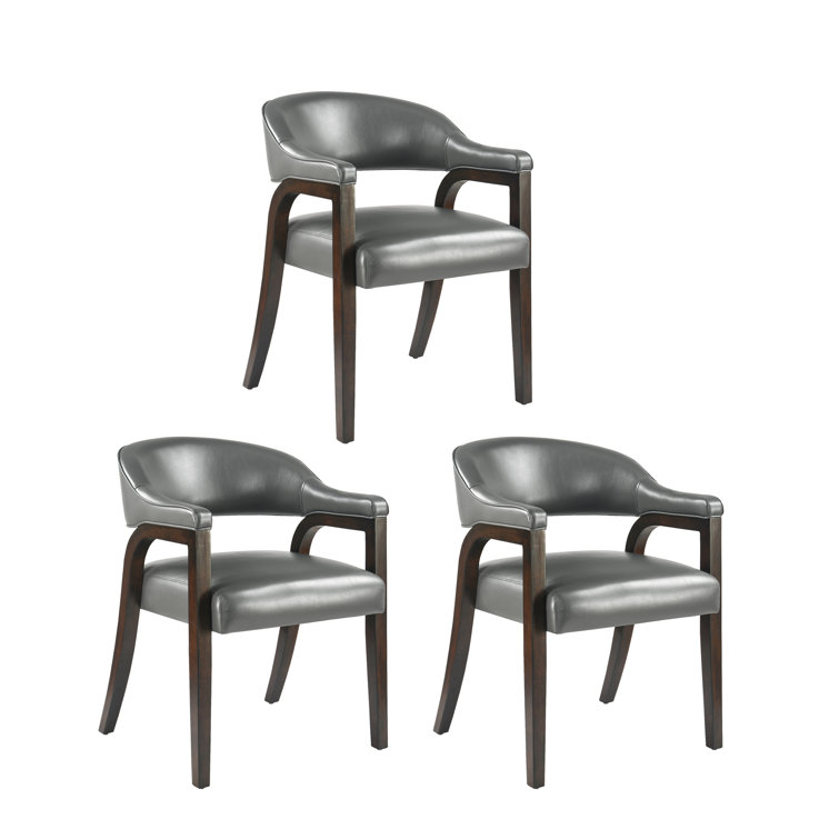 Lonshire Spark Color R-Shaped Arm Barrel Dining Chair (Set of 3) | Wayfair