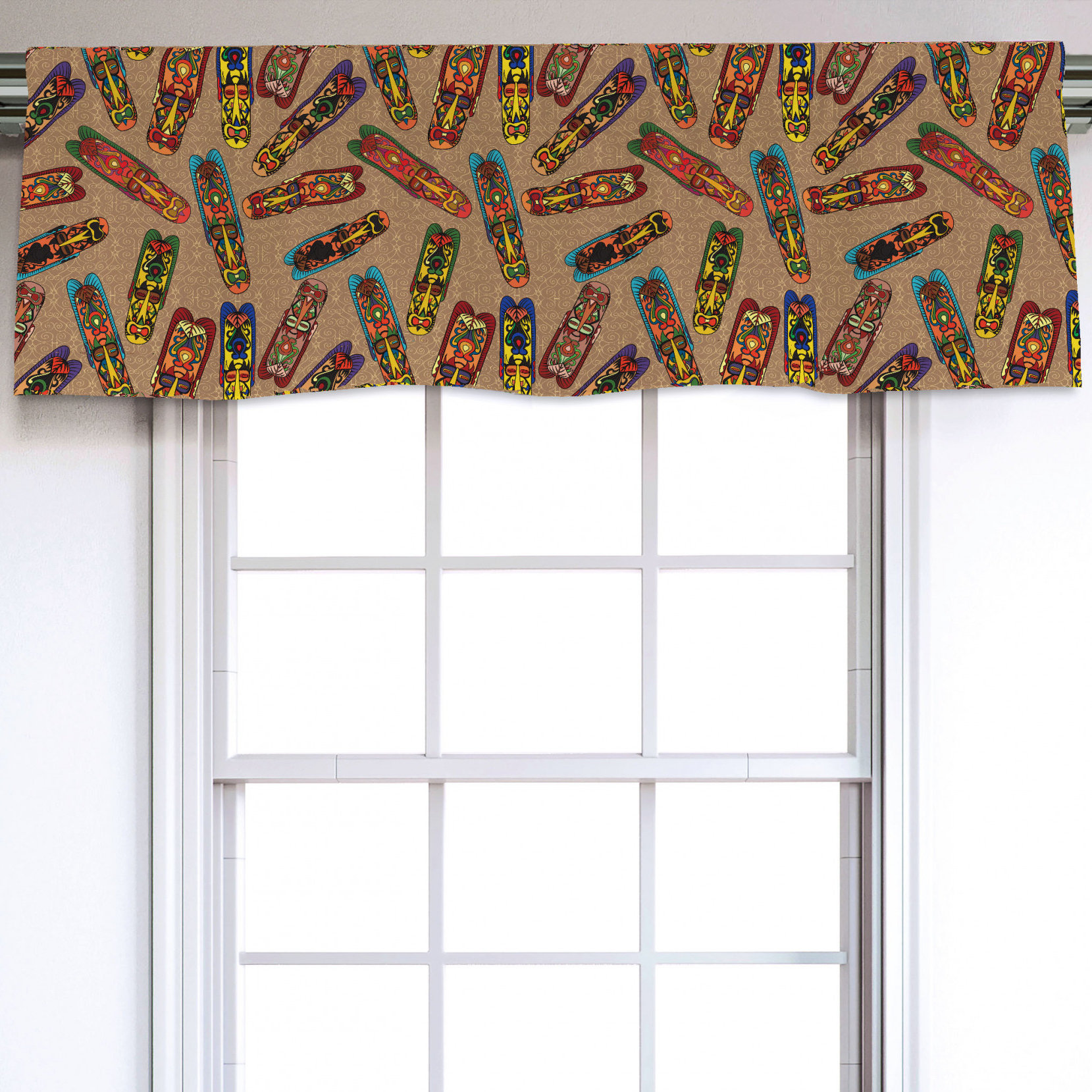 Ambesonne African 54" Window Valance | Wayfair