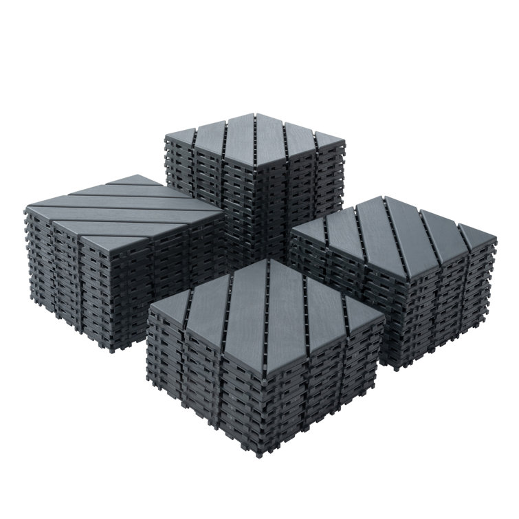 Fulocseny 12'' x 12'' Plastic Interlocking Deck Tiles & Reviews | Wayfair