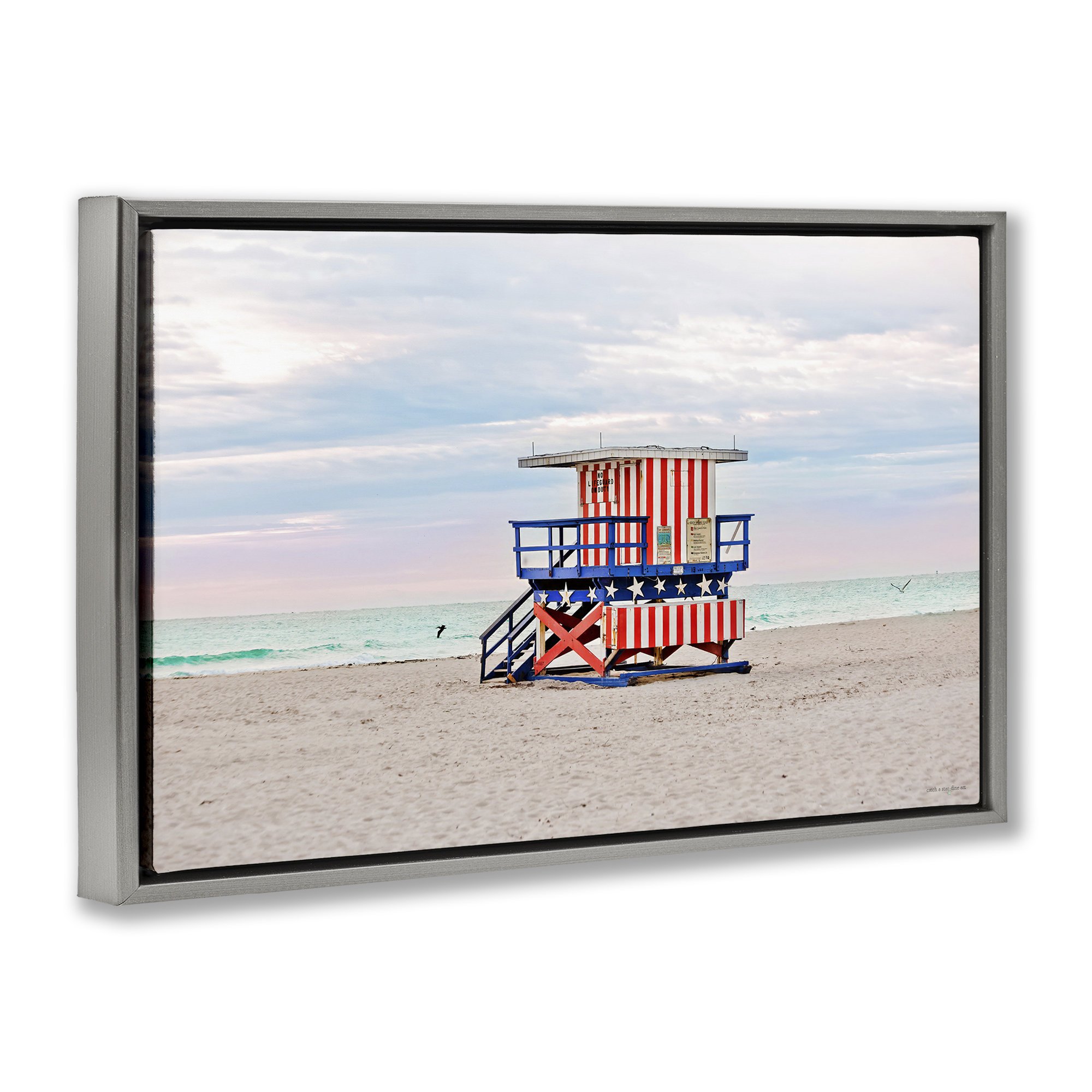 Latitude Run® Patriotic Lifeguard Hut Floating Frame, design by Seven ...
