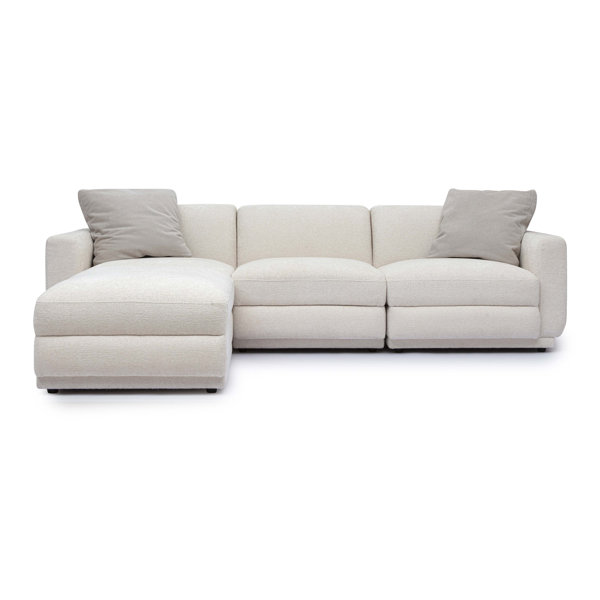 Latitude Run® Kaylor Cream Chenille Modular Sectional | Wayfair