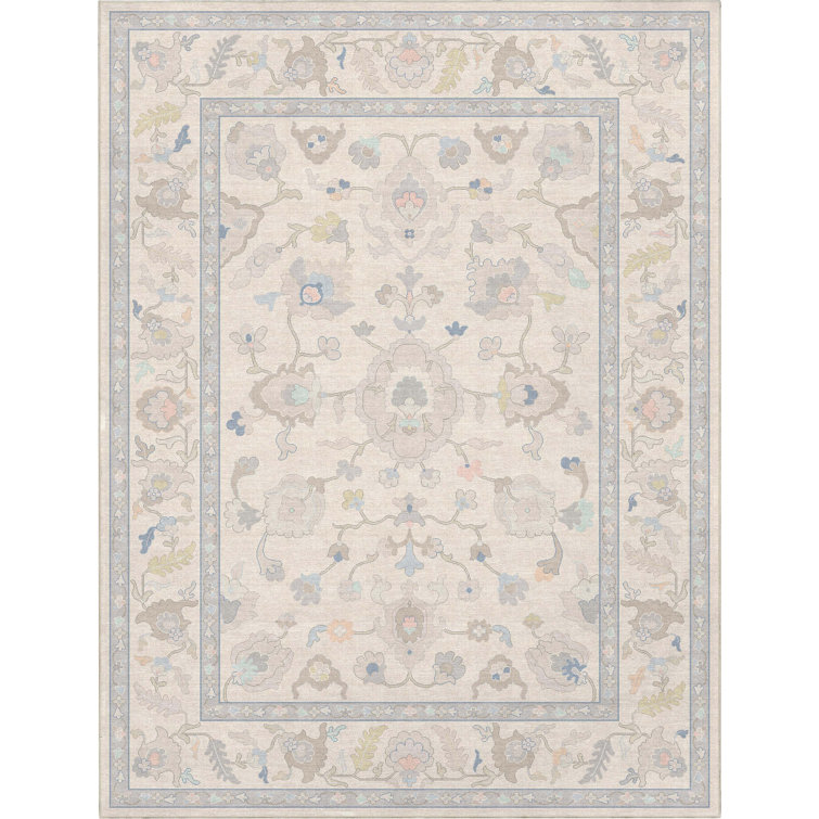 Bungalow Rose Adrith Konya Updated Traditional Oriental Pastel Cream ...