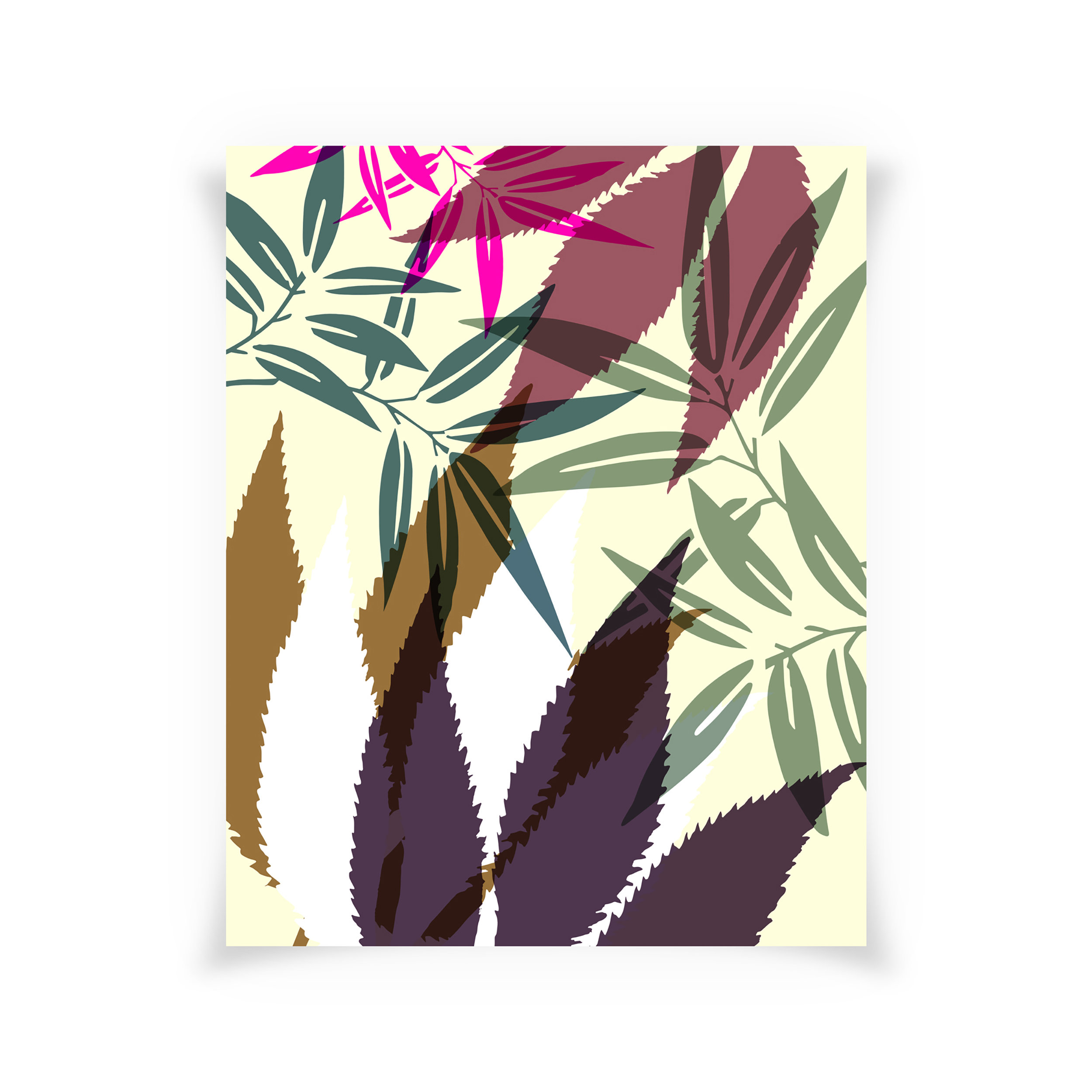 Nature Creative P50-BT00010_Modern Leaves - Wall Art - Multi - Wayfair ...