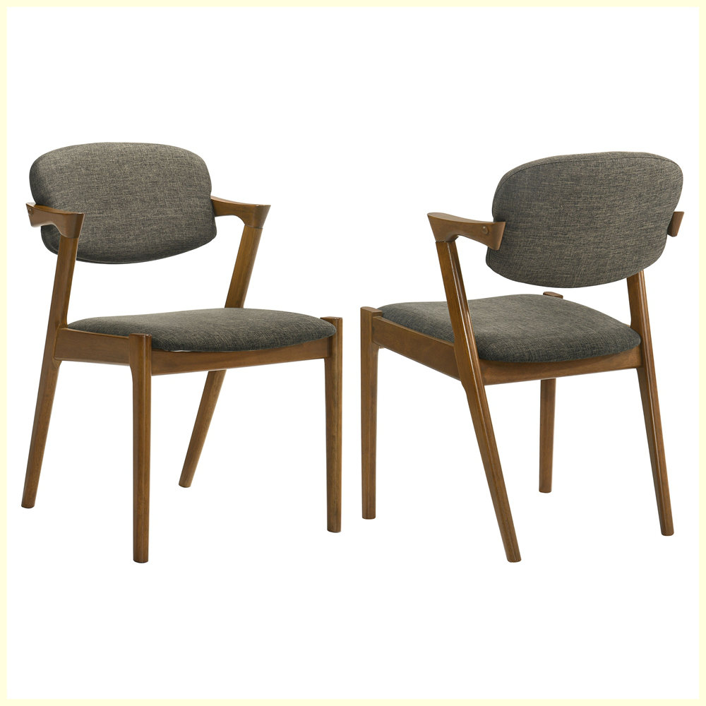 Corrigan Studio 2pc Set Mid-century modern Dining chairs for Kitchen ...