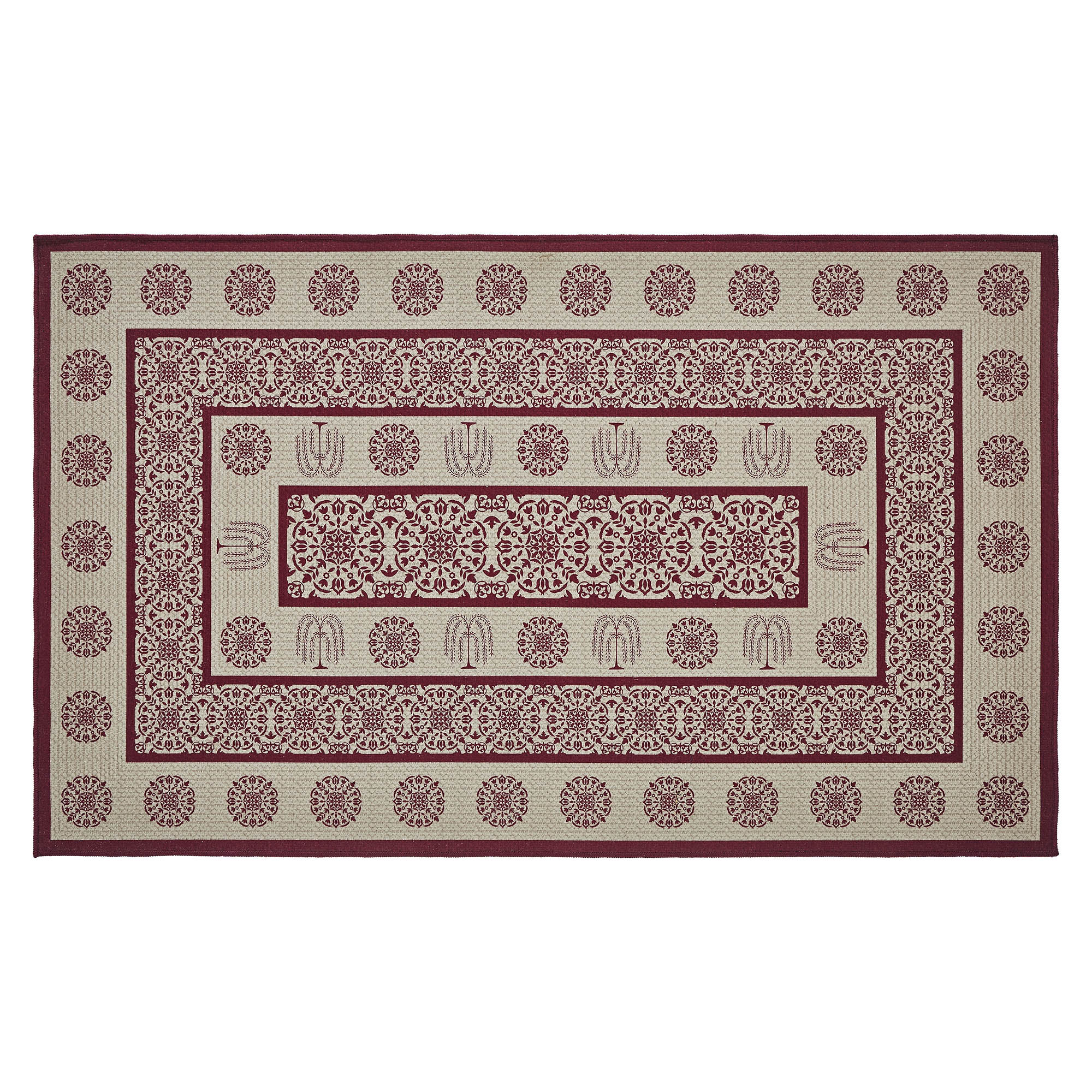 VHC Brands Custom House Indoor/Outdoor Area Rug with Non-Slip Backing ...
