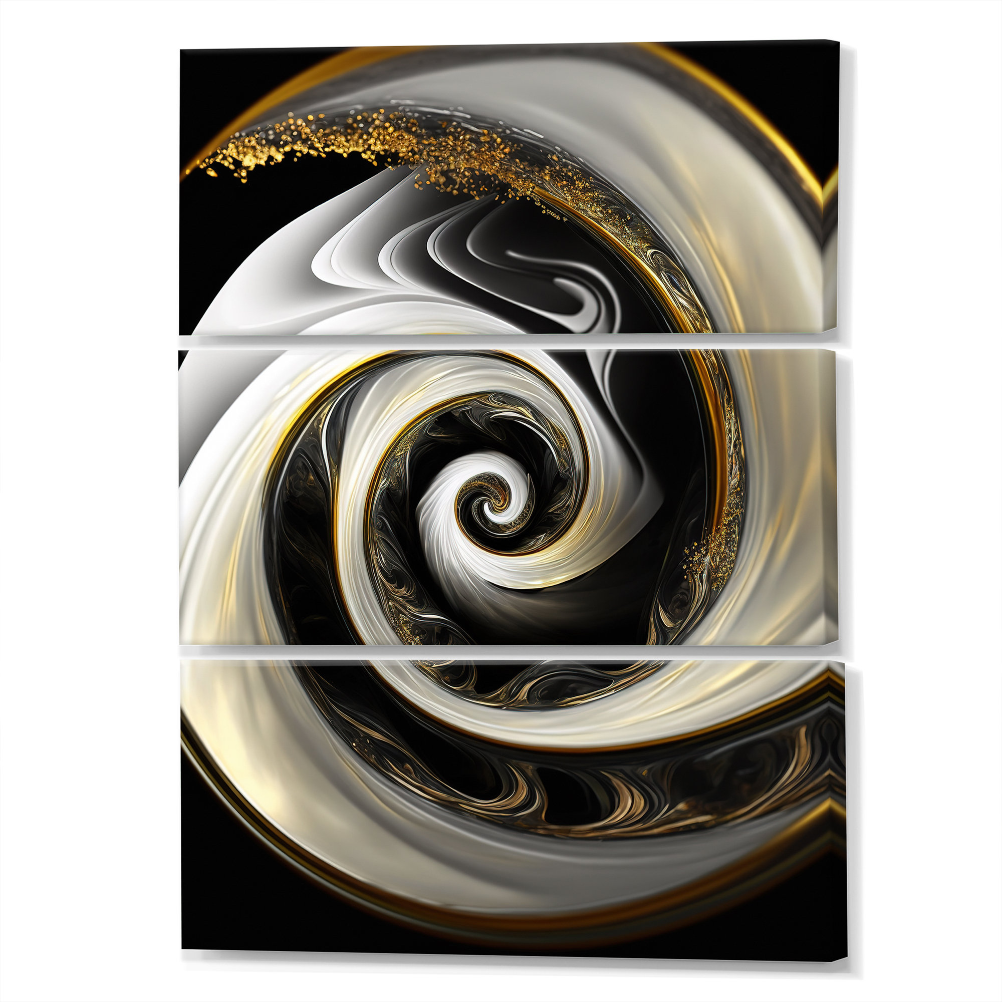 Orren Ellis Charlesa Abstract Modern Swirl I On Canvas 3 Pieces Print ...