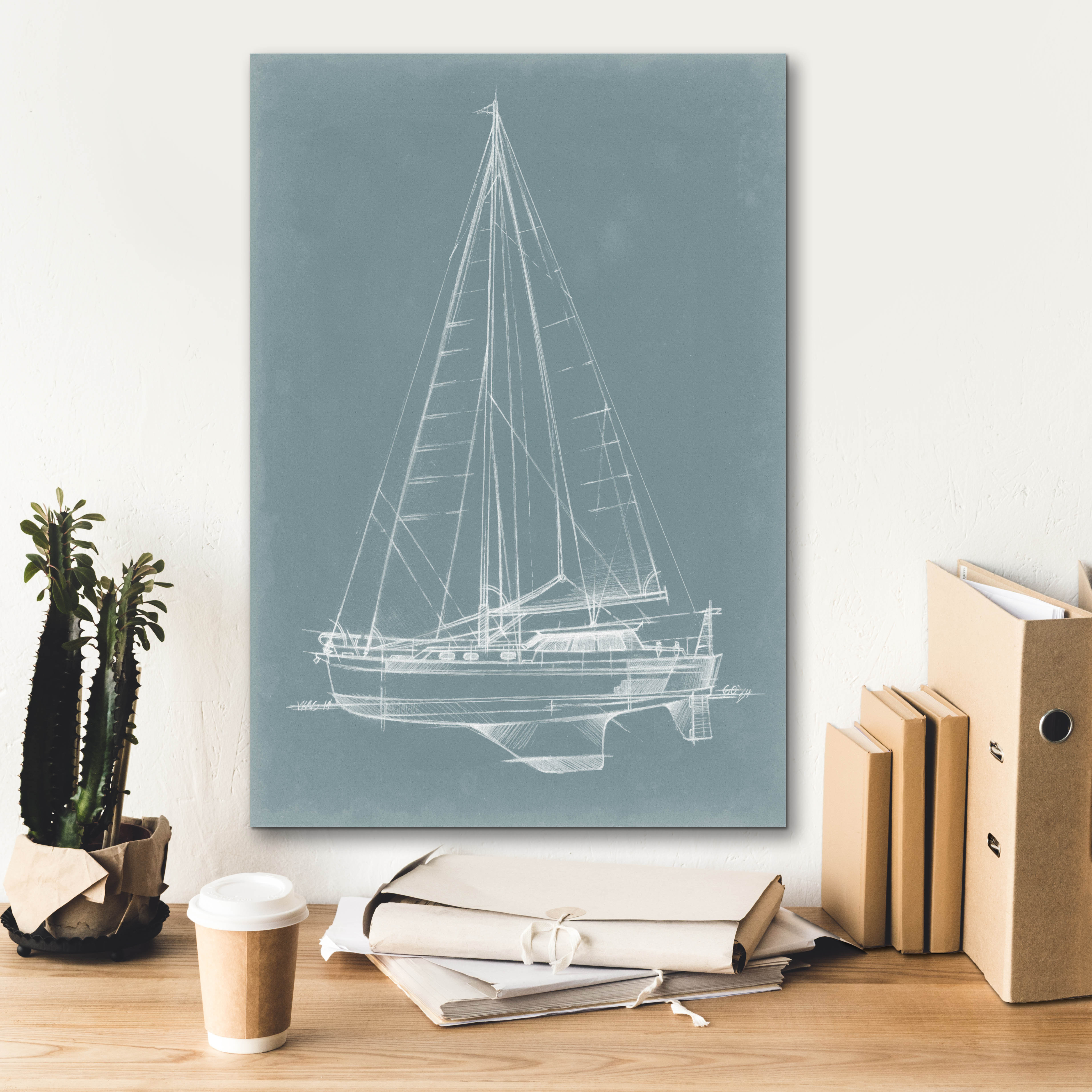 Breakwater Bay Yacht Sketches I By Ethan Harper, " "Yacht Sketches I ...