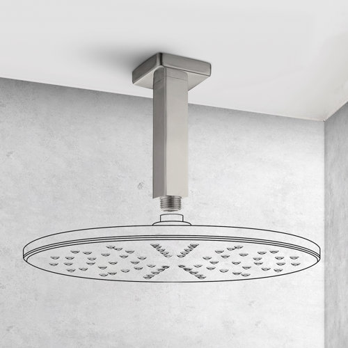 Topcraft Universal Showering Components 4" Brass Square Shower Arm ...