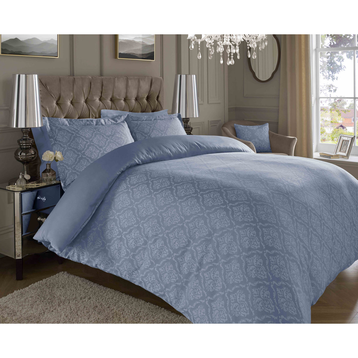 Mercer41 Bria 600 TC Jacquard Duvet Cover Set & Reviews | Wayfair.ie