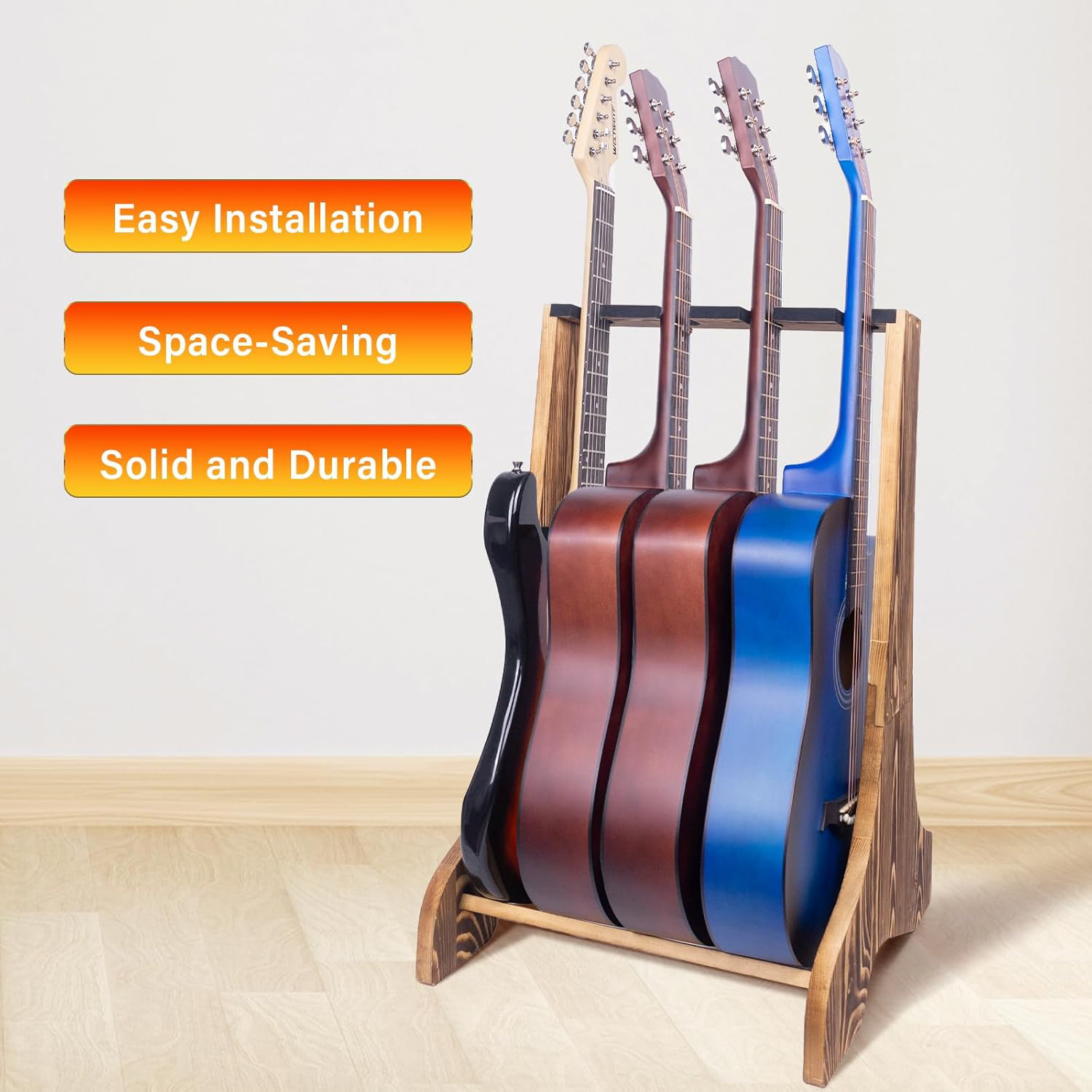 17 Stories 4 Multiple Guitar Stand Racks,Guitar Holder With Protective ...