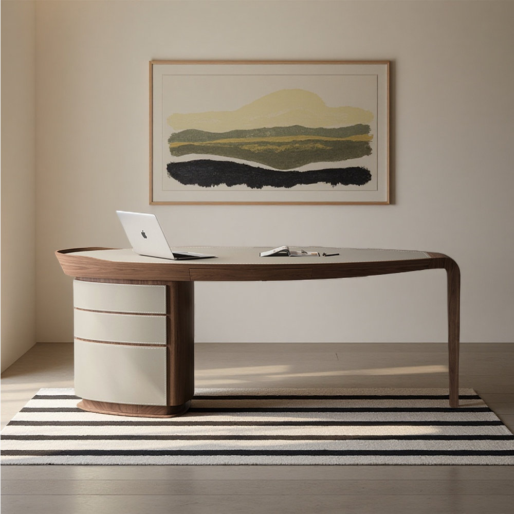 Hokku Designs Creative retro style high-end villa office desk | Wayfair