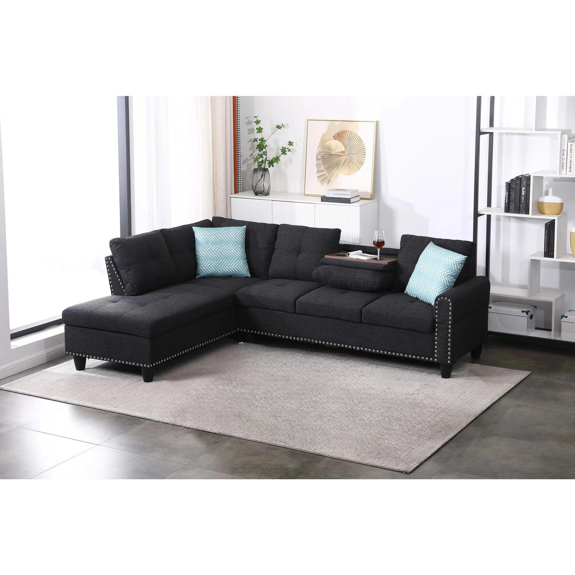 House of Hampton 98" Wide Left Hand Facing Sofa & Chaise - Wayfair Canada