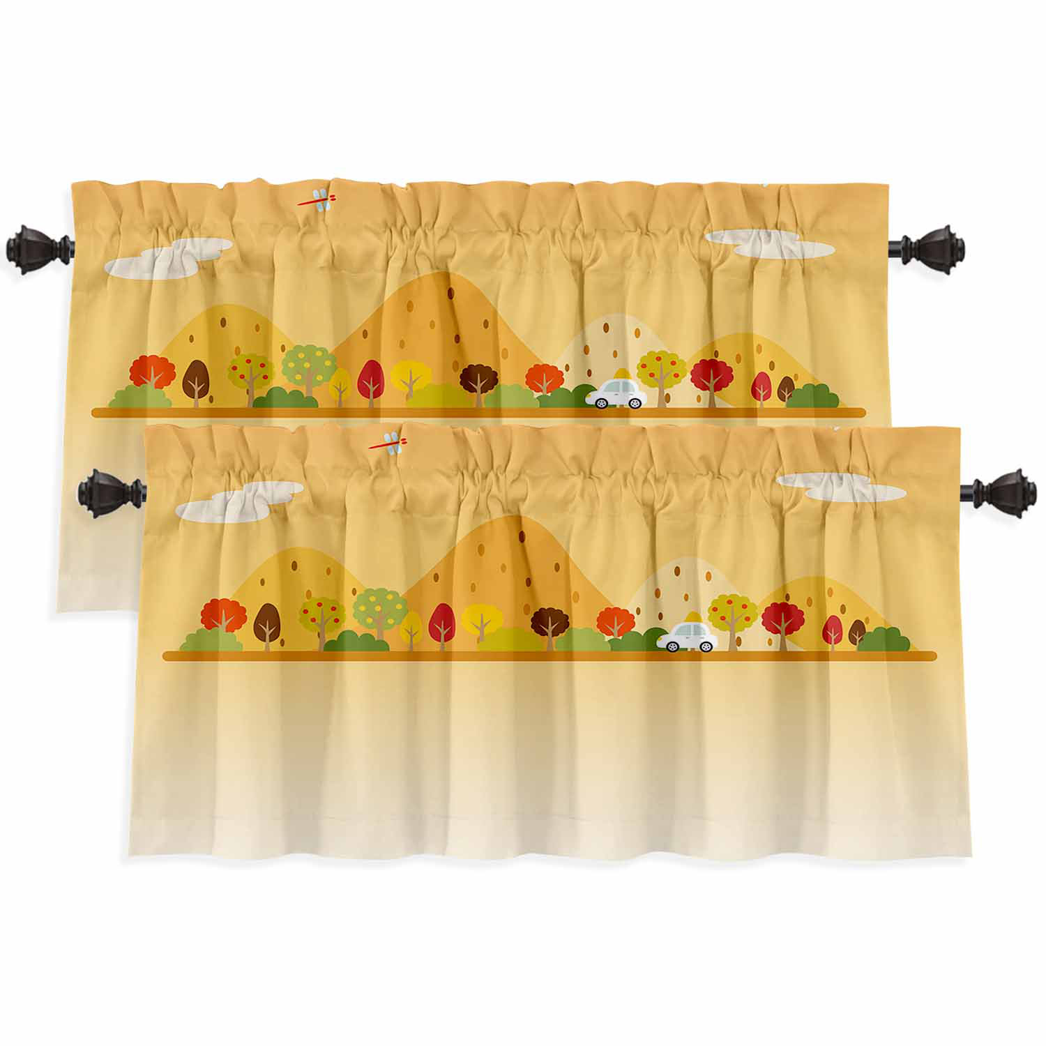 Ophelia & Co. Orange 52"W Landscape Autumn Banner Camp Car Cute Window ...