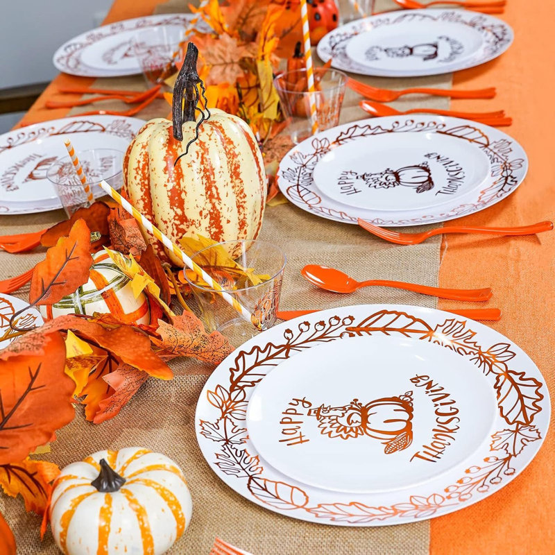 KAMLIC 150PCS Thanksgiving Dinnerware Set for 25 | Wayfair