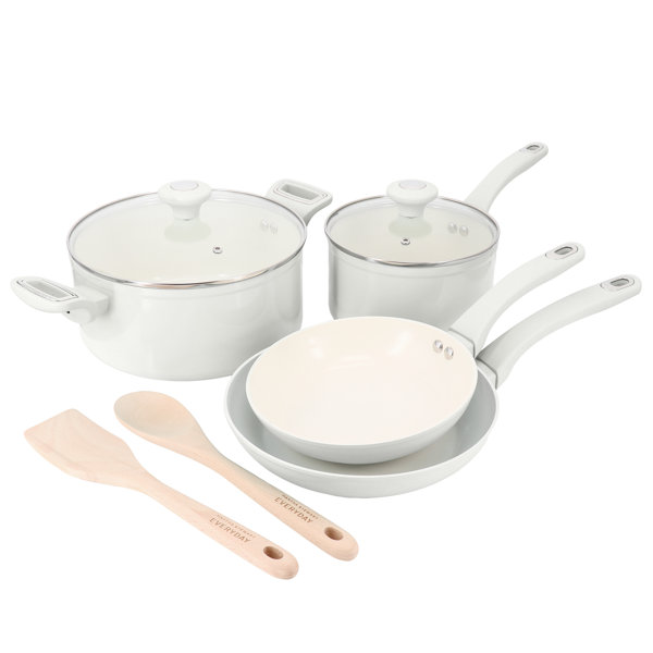 Martha Stewart Everyday Rexford 8 Piece Ceramic Nonstick Aluminum ...