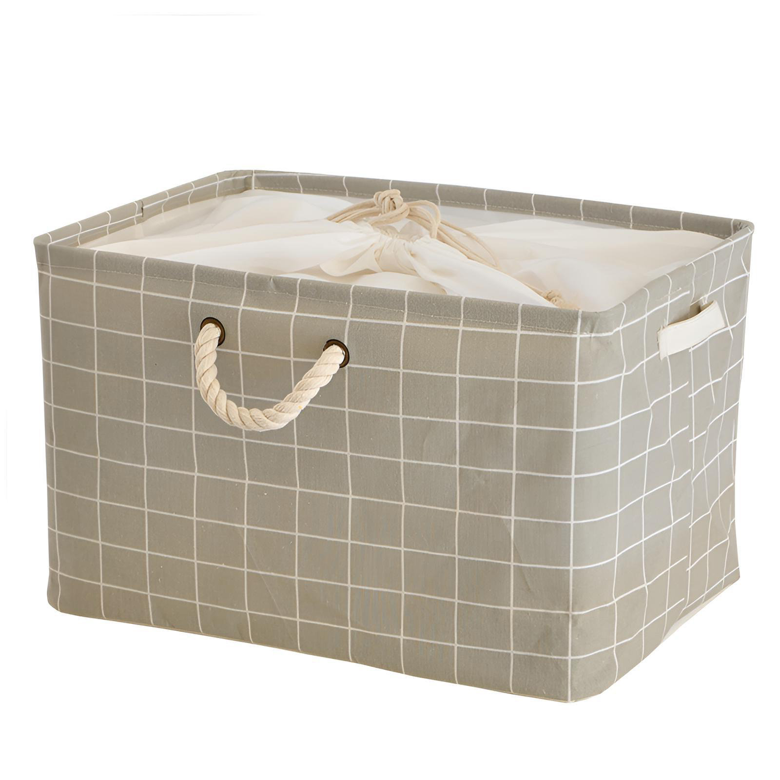Ophelia & Co. Nordic Style Drawstring Cotton Linen Storage Box ...