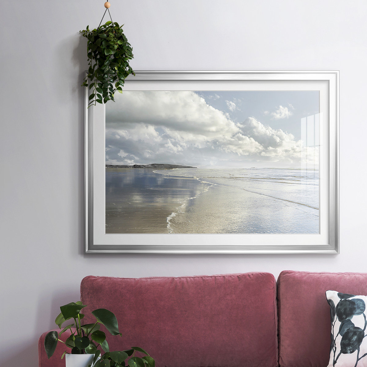 Highland Dunes Infinity Beach-FramedFramed Print W Beveled Matt and ...