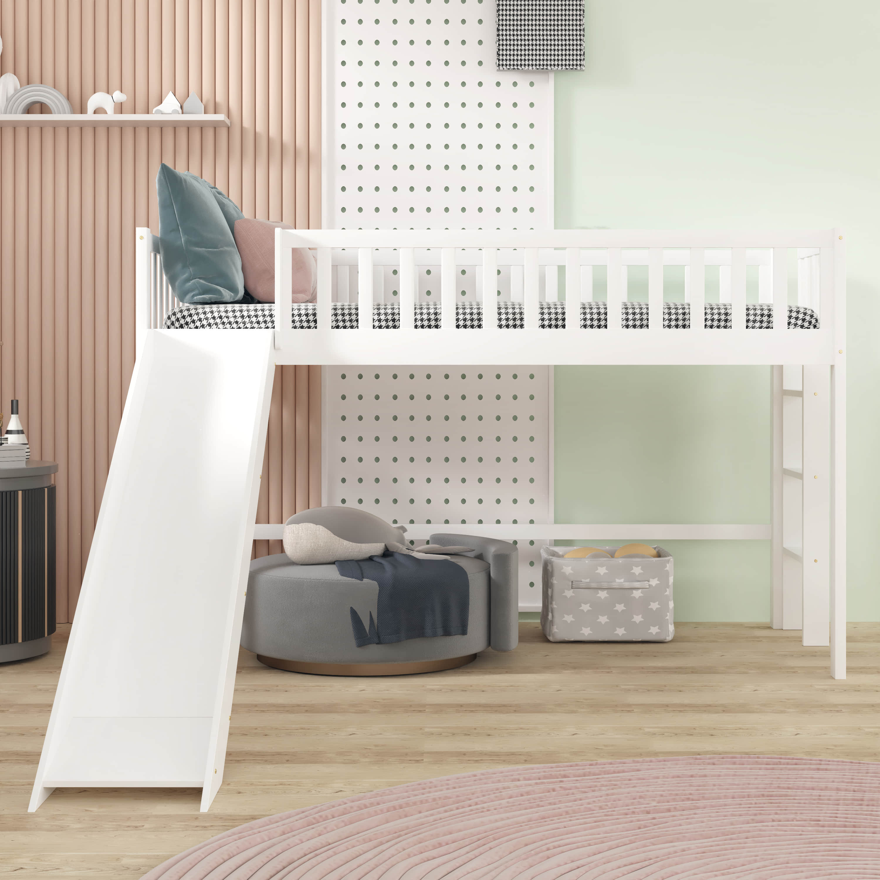 Harriet Bee Evayah Kids Twin Loft Bed | Wayfair
