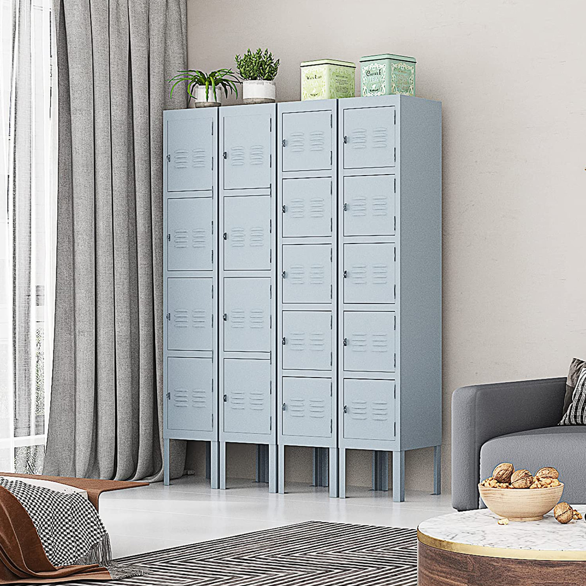 Inbox Zero Kamberi 5 - Tier 5 - Section 12" Wide School Locker ...