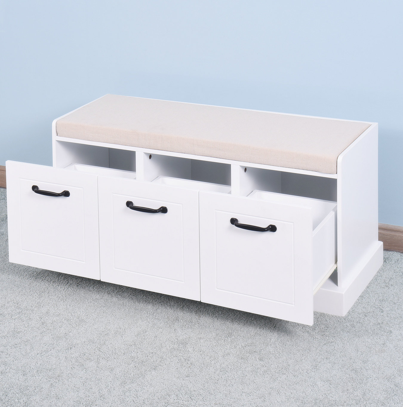 Latitude Run® Latangela Fabric Upholstered Storage Bench Wayfair