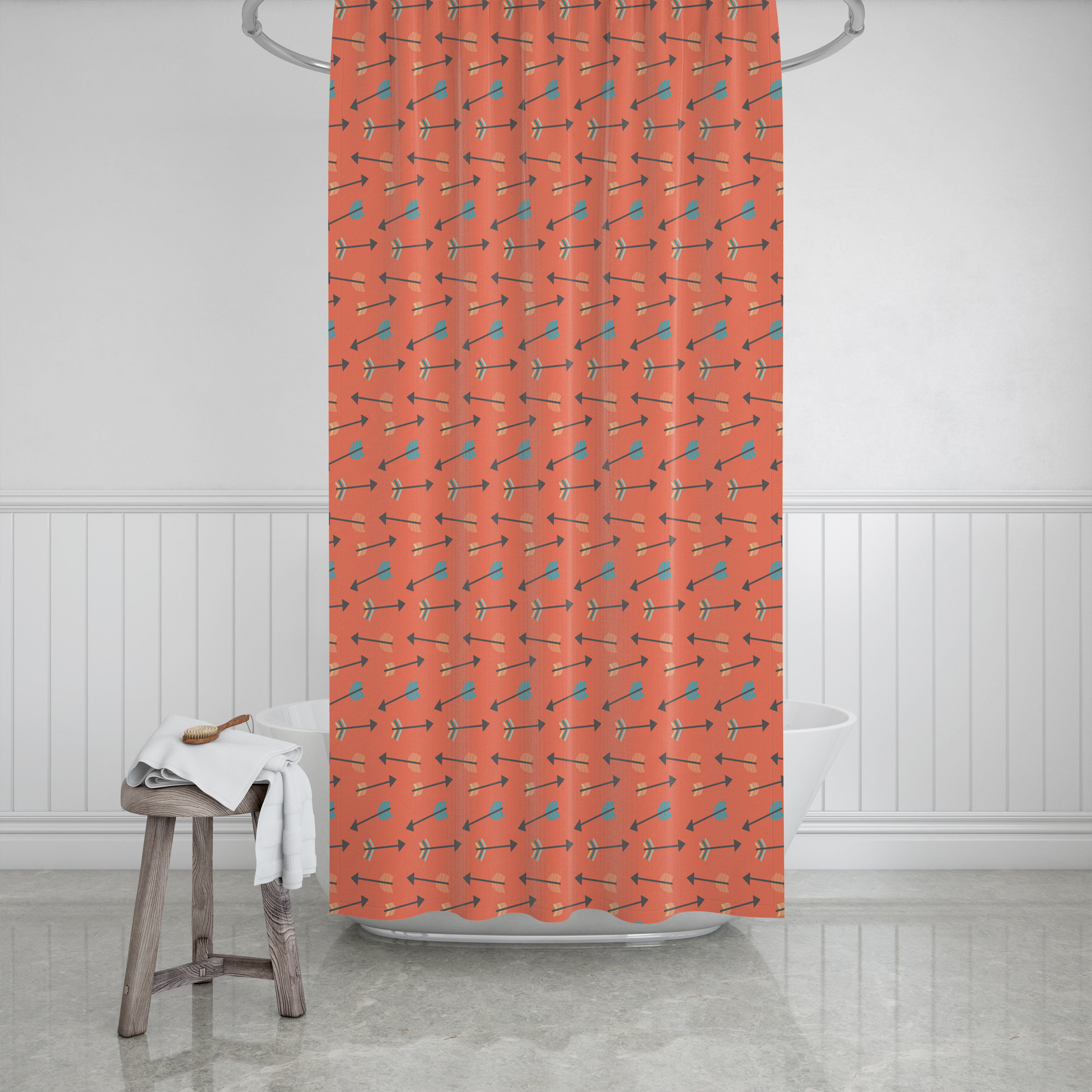 East Urban Home Rema Abstract Shower Curtain | Wayfair
