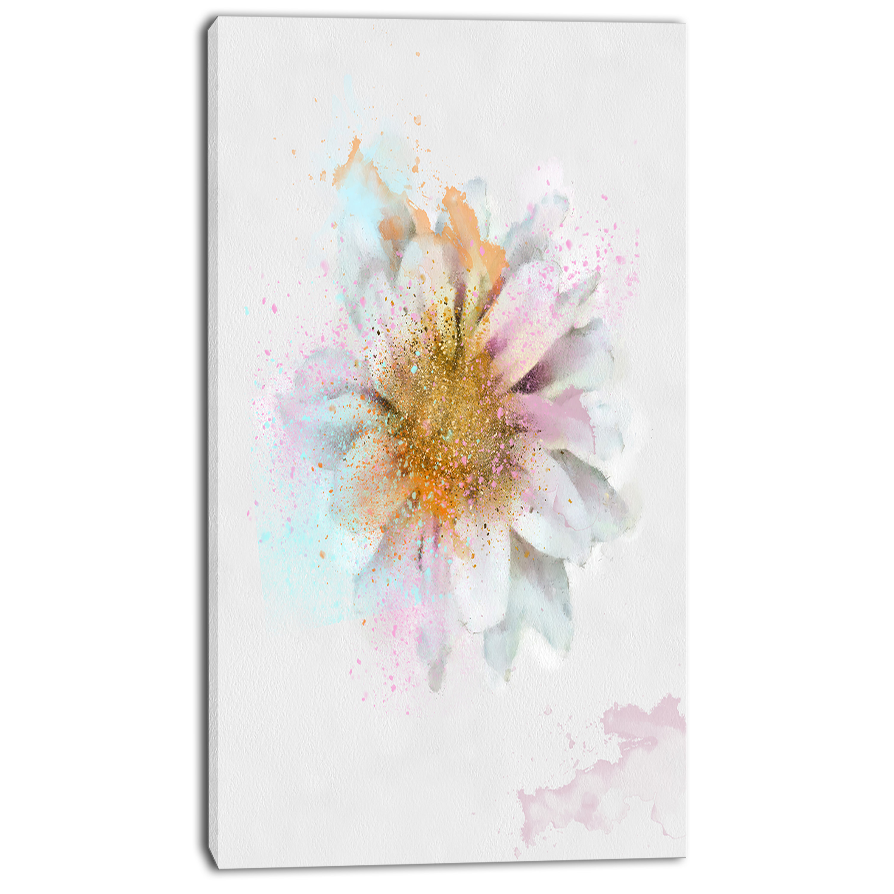 Design Art 'Beautiful Flower with Yellow Stigma' Painting Print on ...